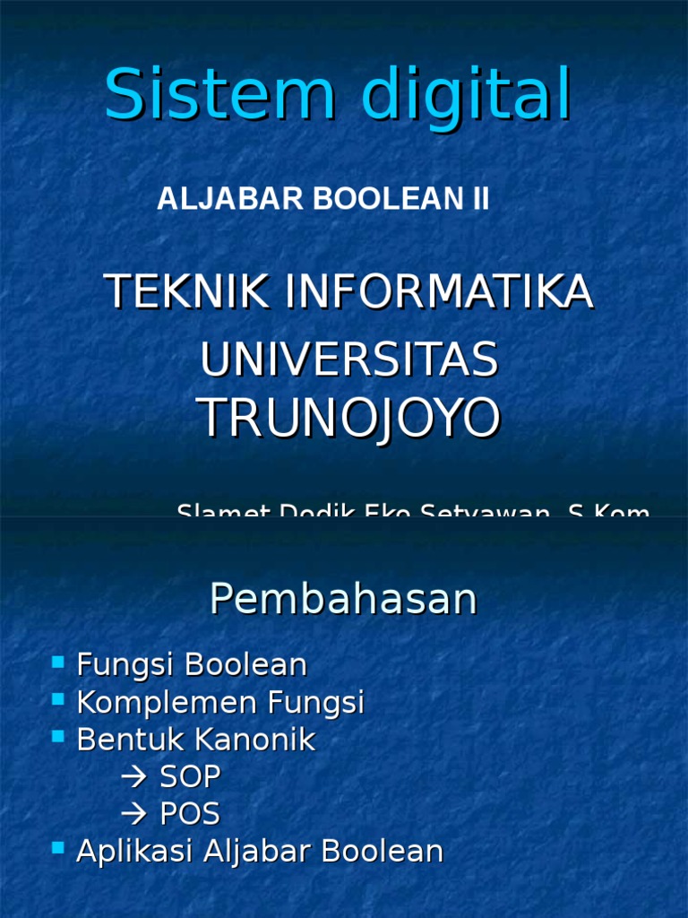 6 Aljabar Boolean II | PDF