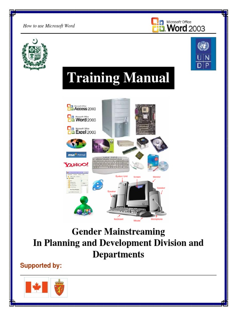 MS Word Training Manual Complete.pdf | Microsoft Word | Menu (Computing)