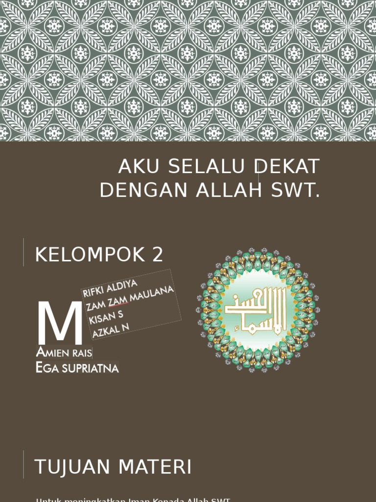 Aku Selalu Dekat Dengan Allah SWT - PAI Kelas X | PDF | Pengembangan Diri