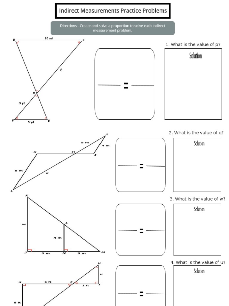 Indirect Measurement Problems | PDF | Language Arts & Discipline