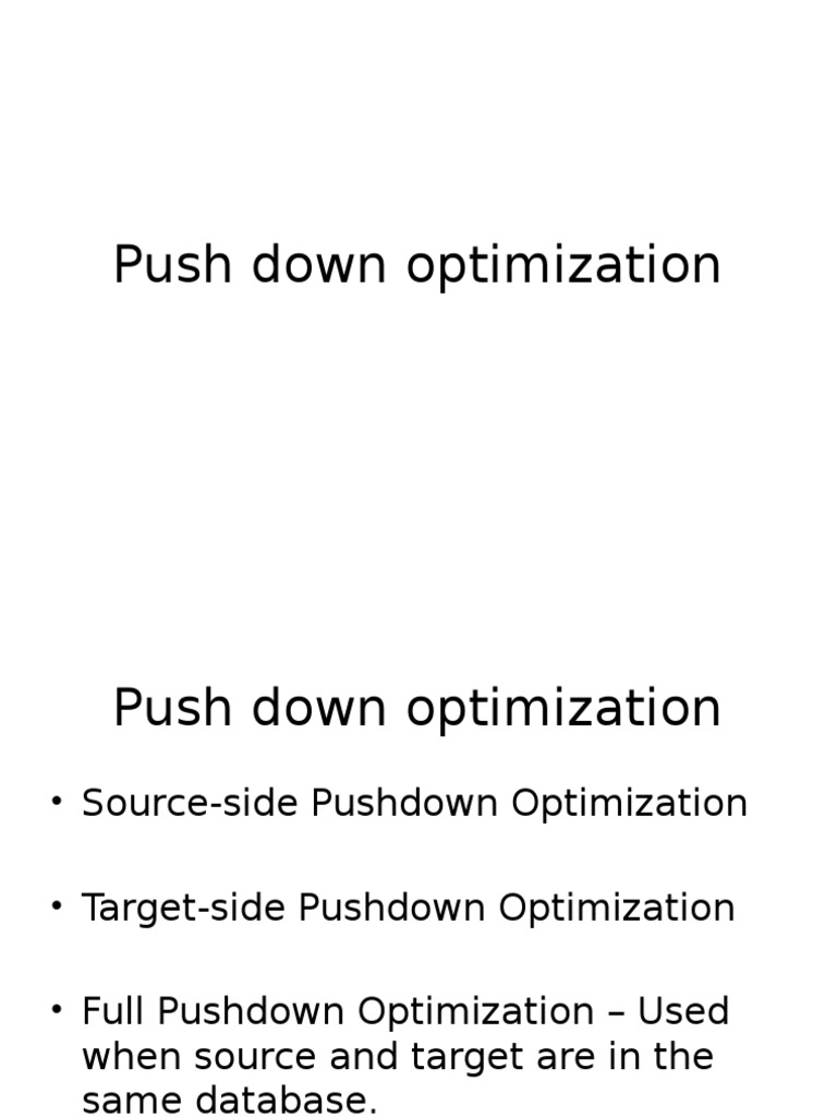 Pushdown Optimization Pdf 