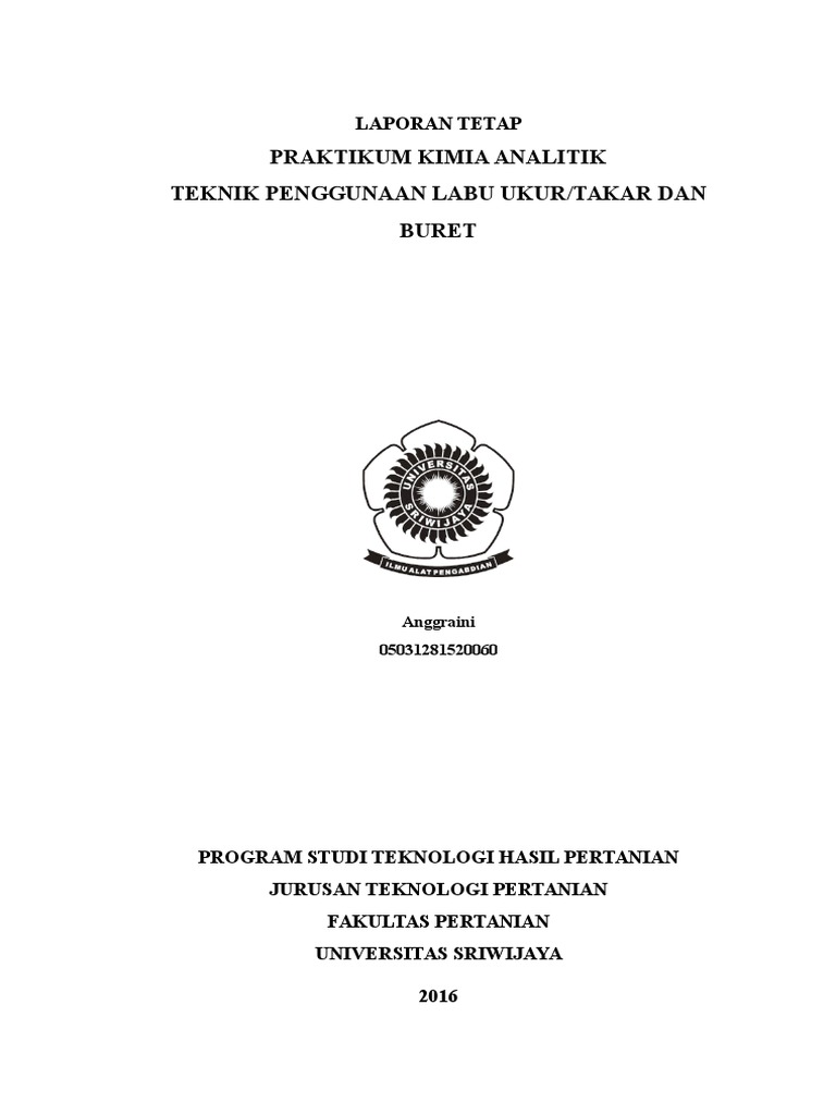 Teknik Penggunaan Labu Ukur dan Buret | PDF | Kesehatan Holistik ...