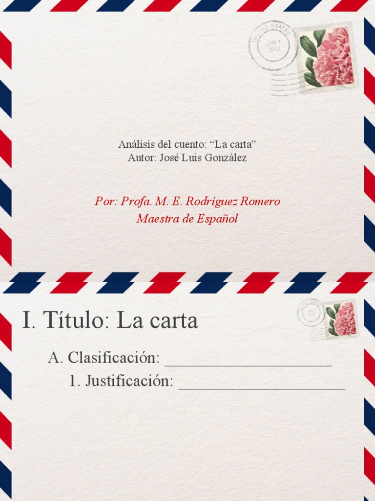Análisis Del Cuento La Carta - José Luis González | PDF | Cuentos ...
