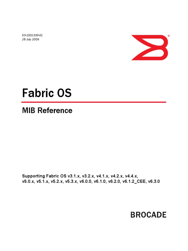 Docu9412 Brocade Fabric OS MIB Reference Manual | PDF | Software ...