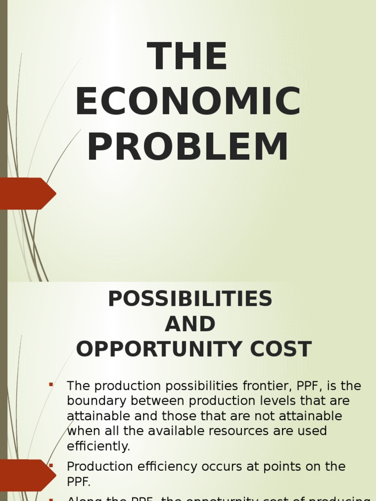 The Economic Problem | PDF | Economic Theories | Economics