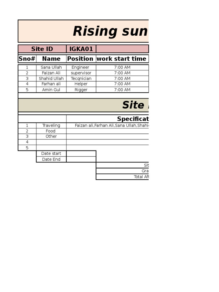 RSE Expense Sheet | PDF