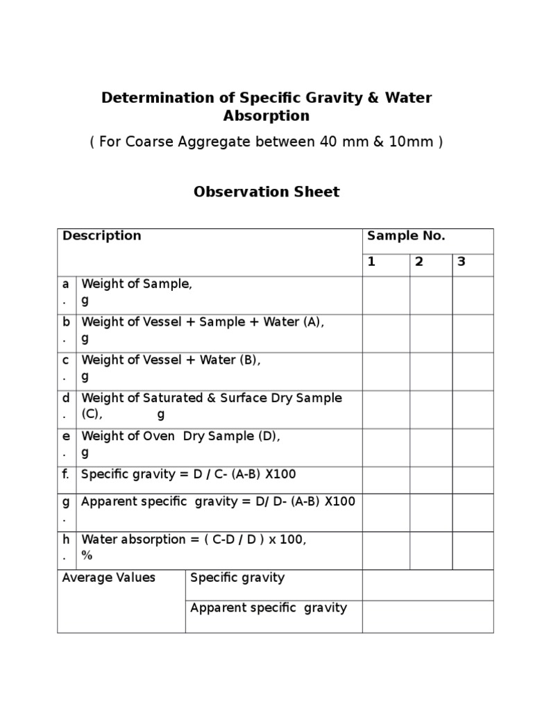 Observation Sheet | PDF