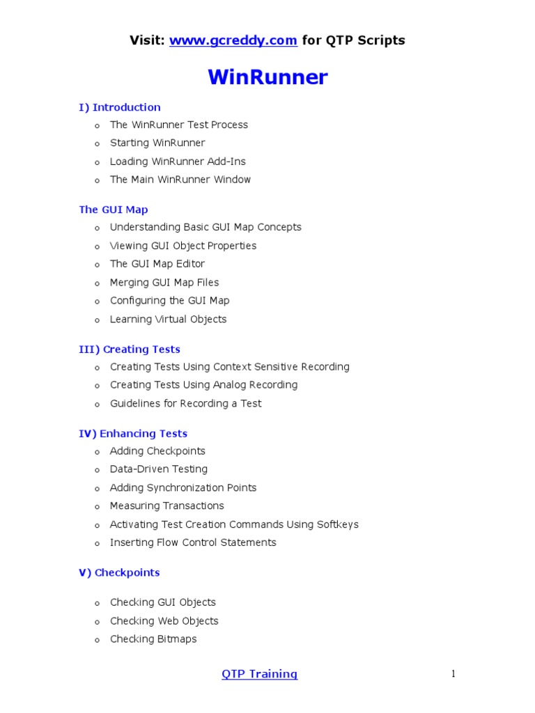 Winrunner: Visit: For QTP Scripts | PDF | Subroutine | Regular Expression