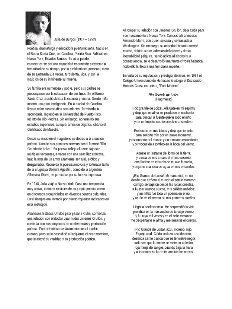 Biografía Julia de Burgos