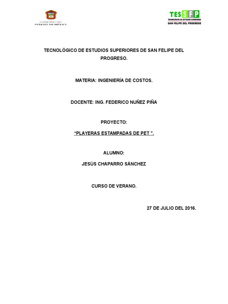 Proyecto de Playeras | PDF | Amortización (Negocio) | Liquidación