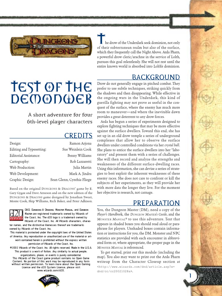 Demon Web | PDF | Drow (Dungeons & Dragons) | Dungeons & Dragons