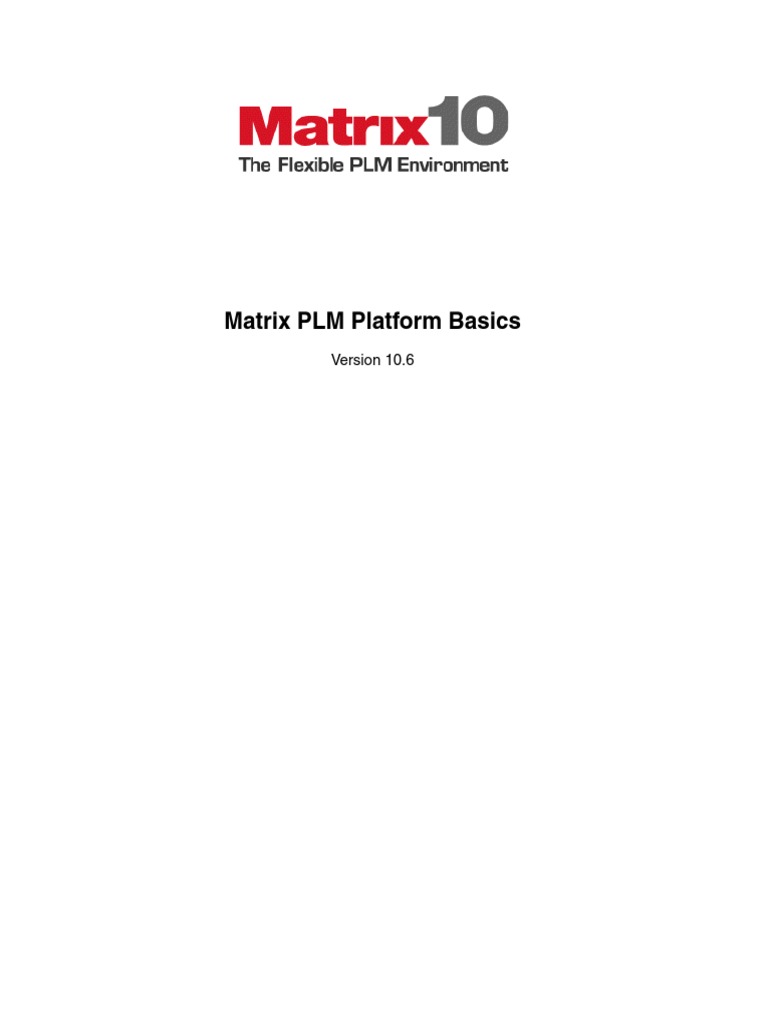 Matrix 10 PLM Platform Basics | PDF | Icon (Computing) | File Format