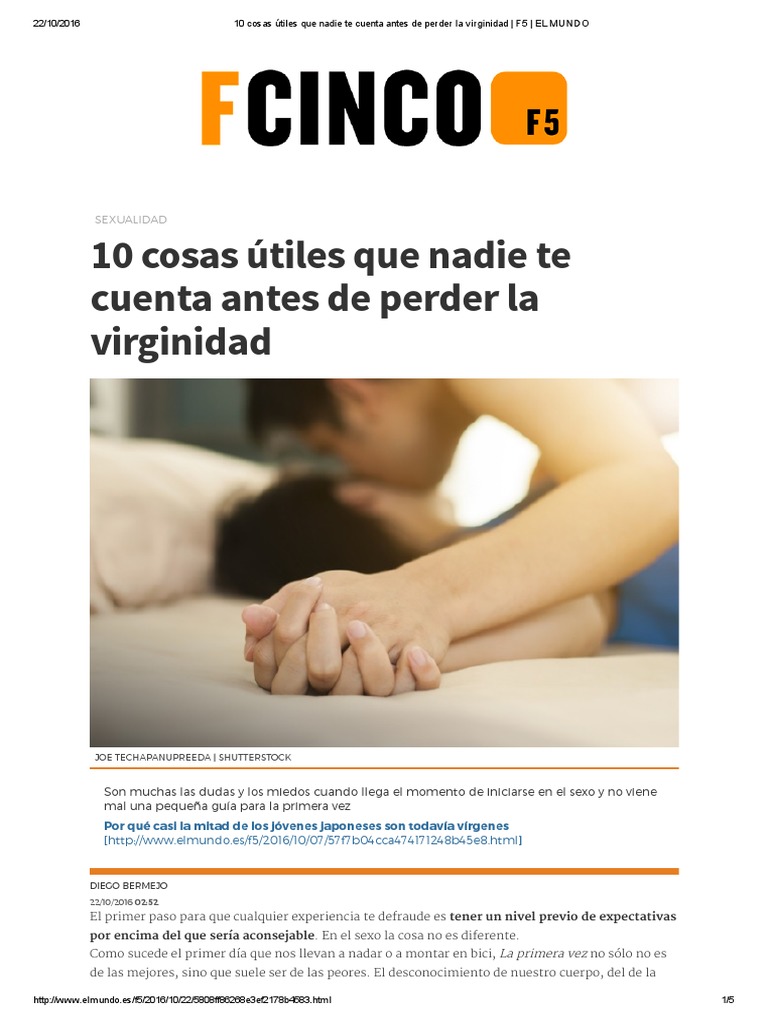 10 Cosas Útiles Que Nadie Te Cuenta Antes De Perder La Virginidad F5
