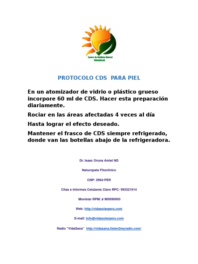 Protocolo Cds para Piel | PDF