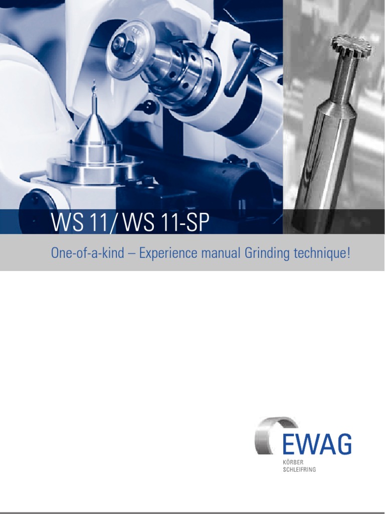 Ewag WS 11 Grinder | PDF | Grinding (Abrasive Cutting) | Machines