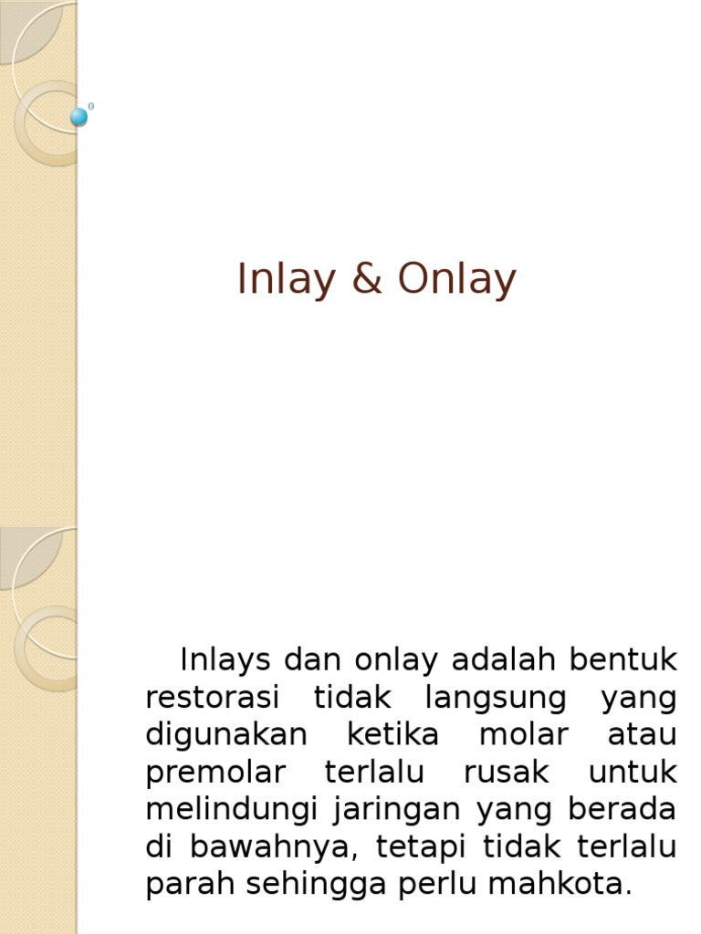 Inlay & Onlay | PDF