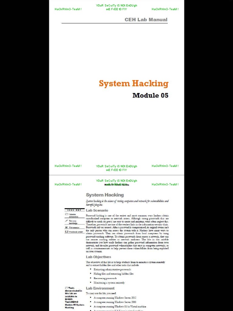 CEHv9 Labs Module 05 System Hacking | PDF