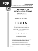 Formato Portada Portadilla Tesis-Unam | PDF | Ciencia y matemáticas