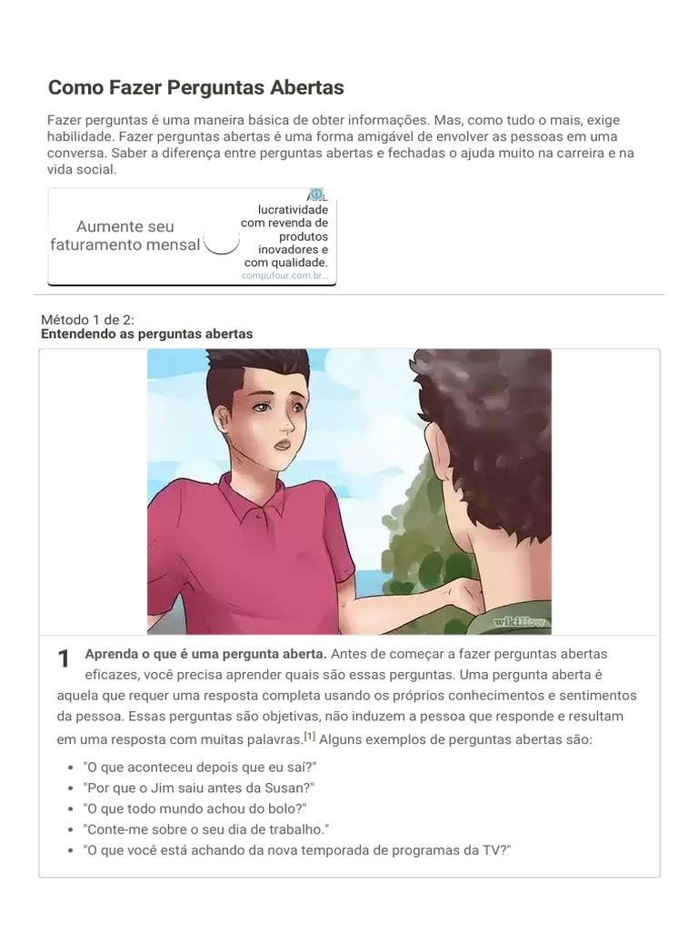 Como Fazer Perguntas Abertas - 15 Passos (Com Imagens) | PDF | Science ...