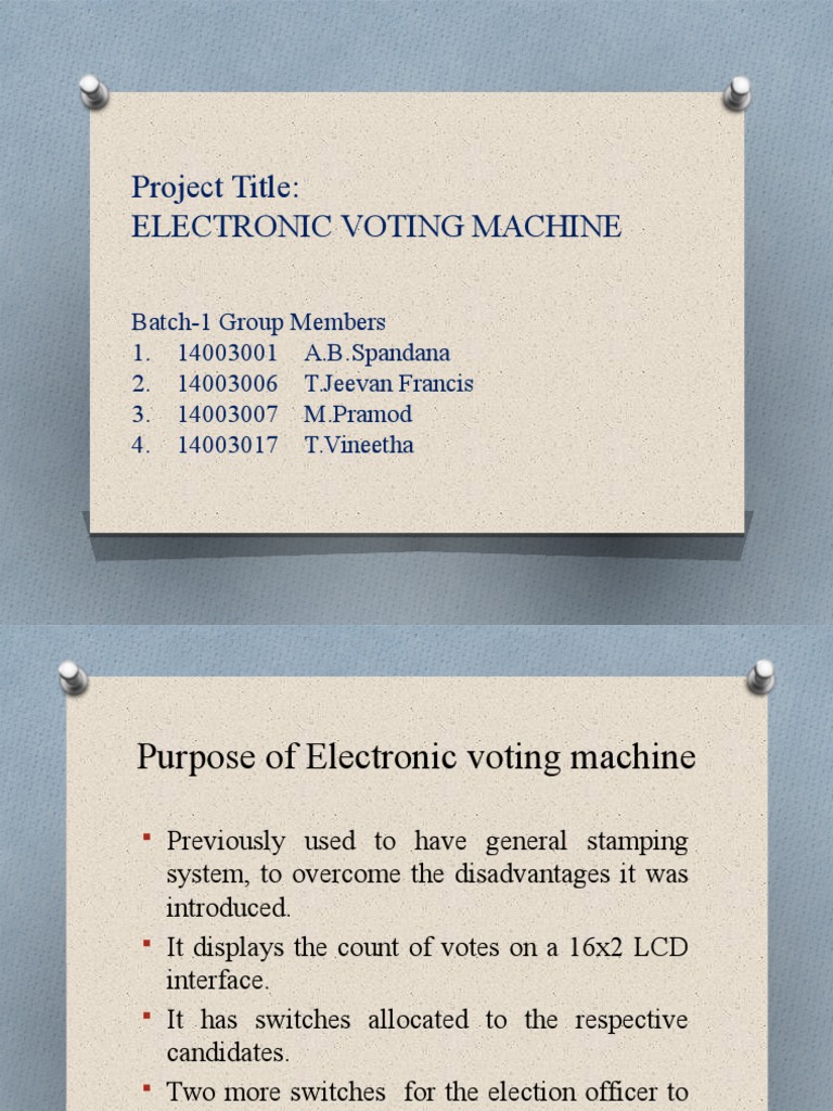 MPMC Electronic Voting Machine | PDF
