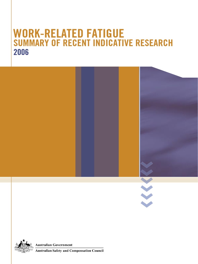 WorkRelated Fatigue Indicative Research 2006 | PDF | Shift Work ...