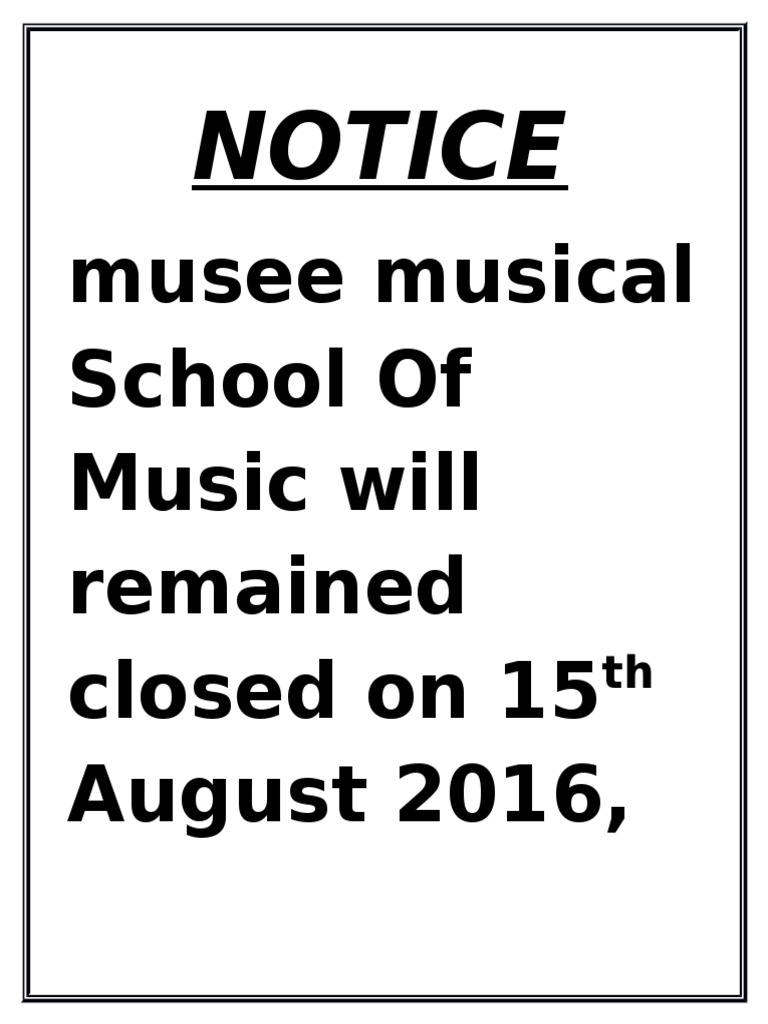 Independence Day Notice | PDF