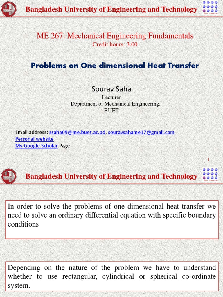 ME 267: Mechanical Engineering Fundamentals: Problems On One ...