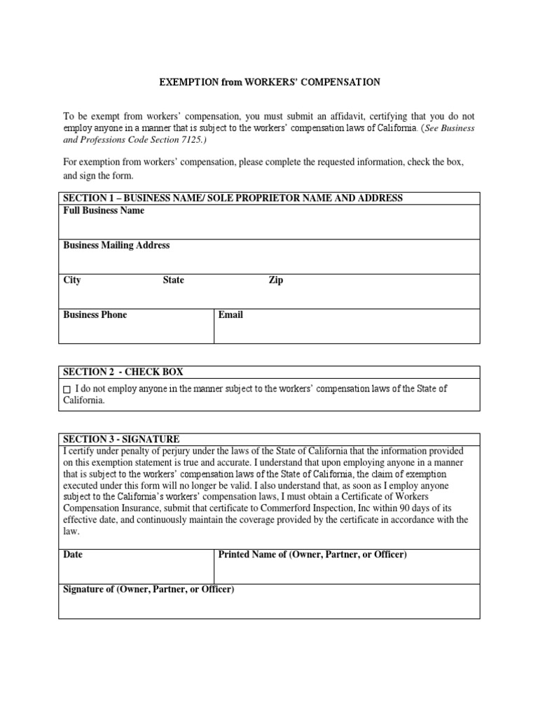 Exemption From Workers | PDF