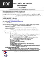 10-11 Syllabus For Advanced Freshman English With Template | PDF | Test ...