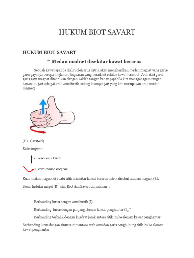 Hukum Biot Savart | PDF