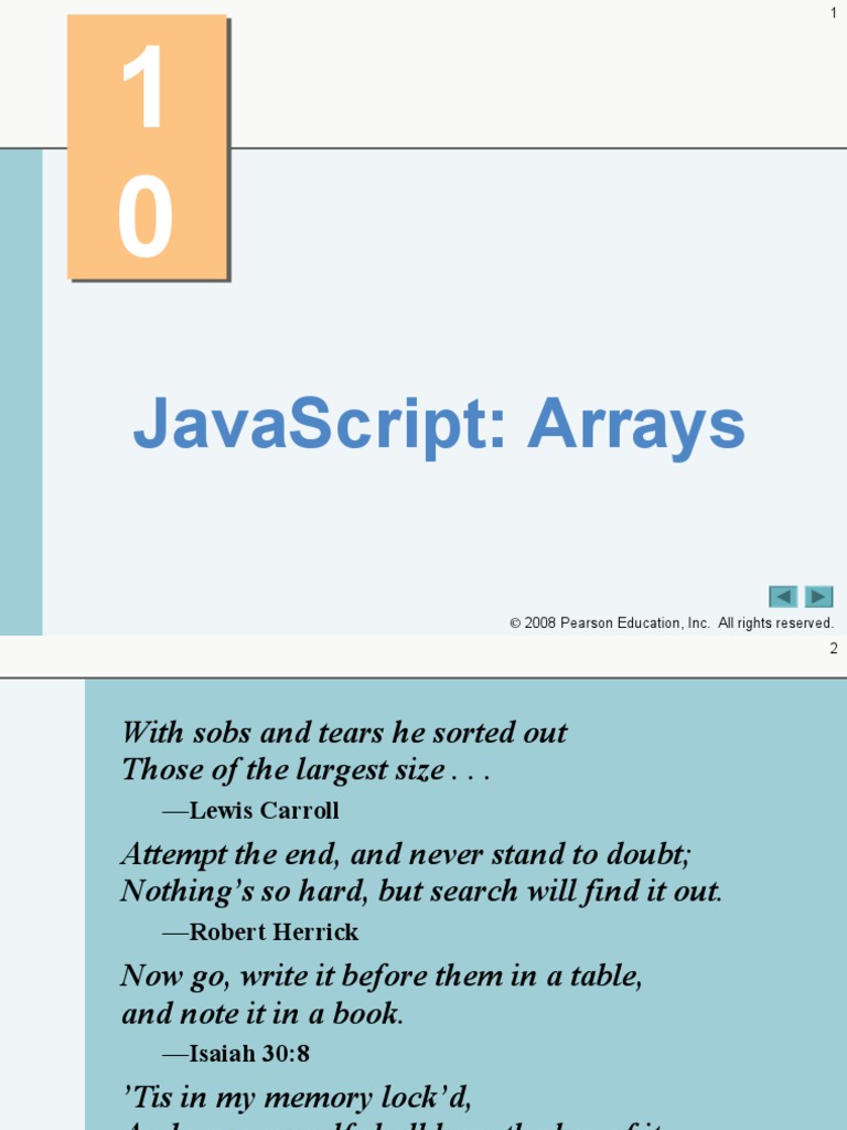 Javascript Arrays | PDF | Array Data Structure | Parameter (Computer Programming)