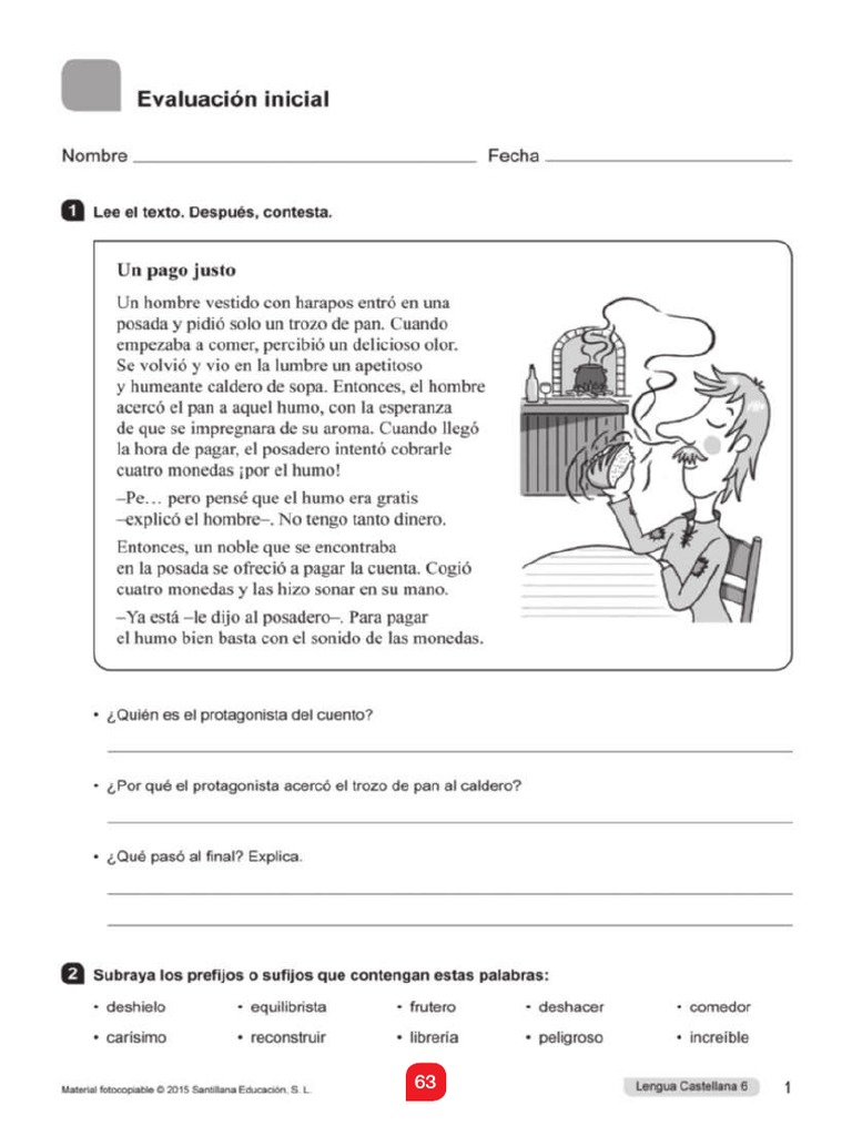 Evaluacion Lengua Saber Hacer 6 Primaria | PDF Evaluacion Lengua Saber Hacer 6 Primaria | PDF
