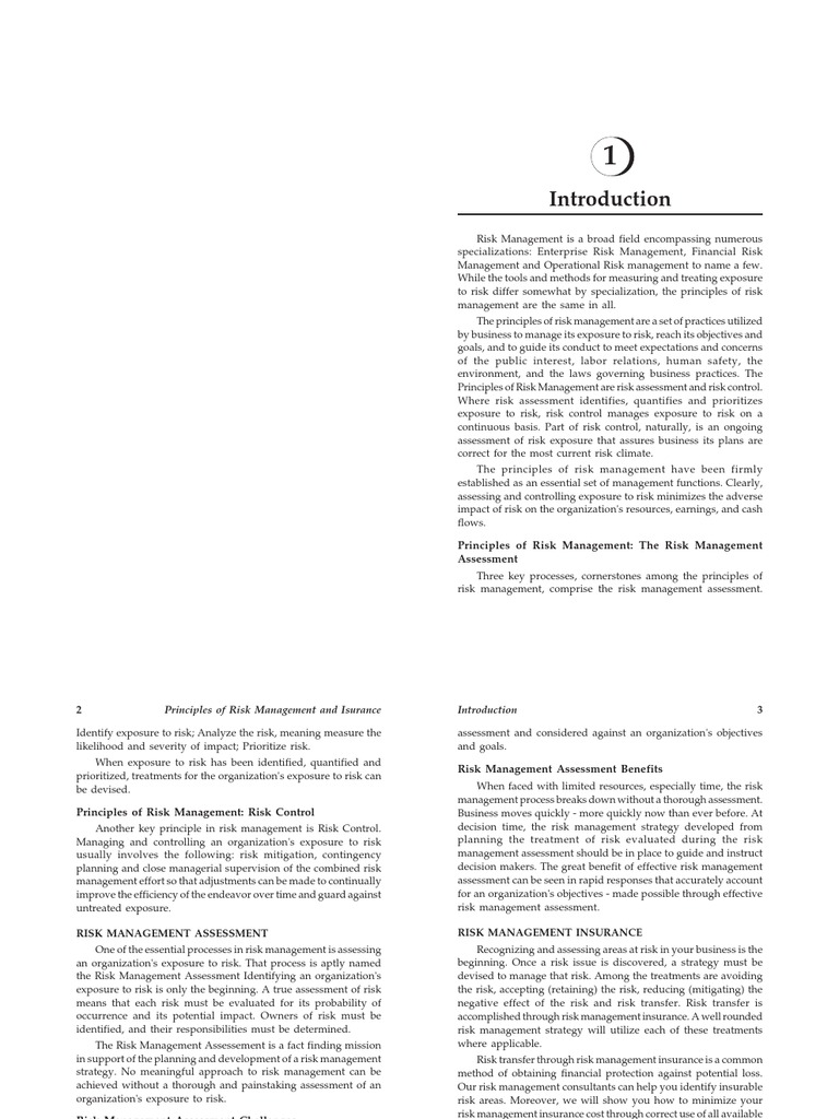 Principles of Risk Management and Insurance F | PDF | Risk Management ...