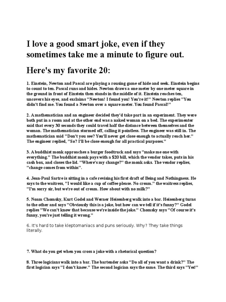 I Love A Good Smart Joke | PDF | Nature