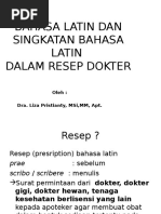 Daftar Singkatan Penulisan Resep | PDF