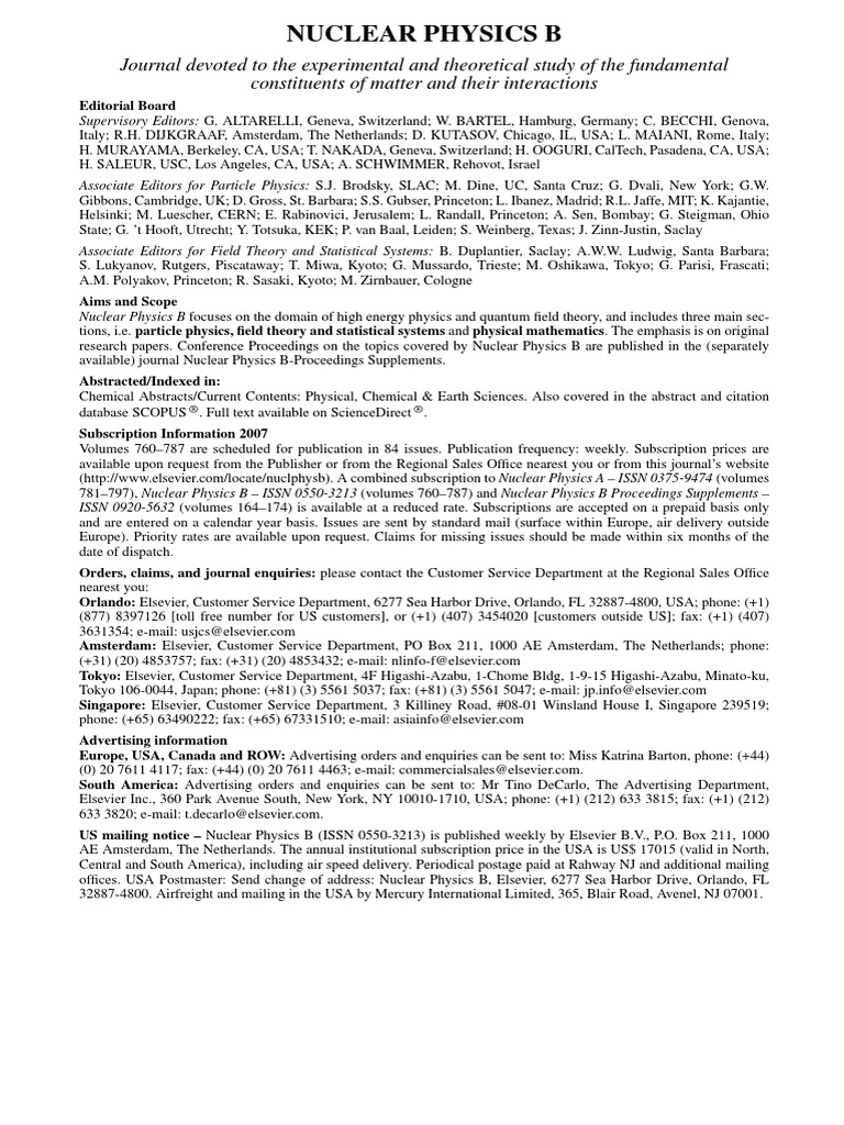 Nucl - Phys.B v.766 | PDF | Inflation (Cosmology) | Field (Physics)