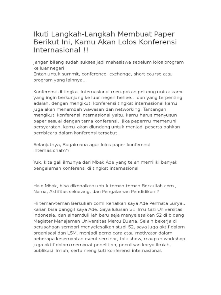 Cara Buat Paper | PDF