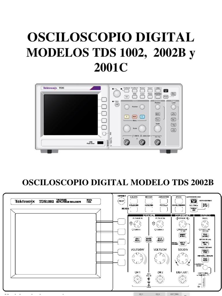 Manual Osciloscopios TDS 1002, 2002B, 2001C | PDF | Ingenieria ...