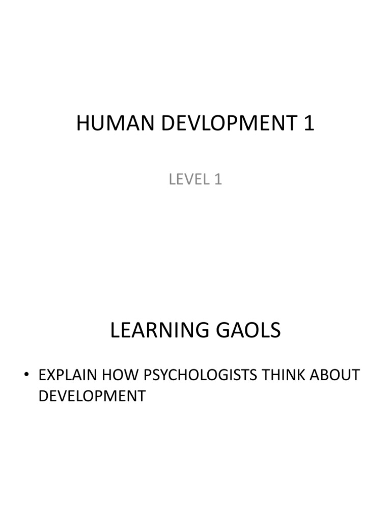 4 Human Devlopment 1 | PDF | Attachment Theory | Developmental Psychology