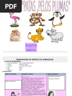 Proyecto Los Animales | PDF | Aprendizaje | Educación de la primera ...