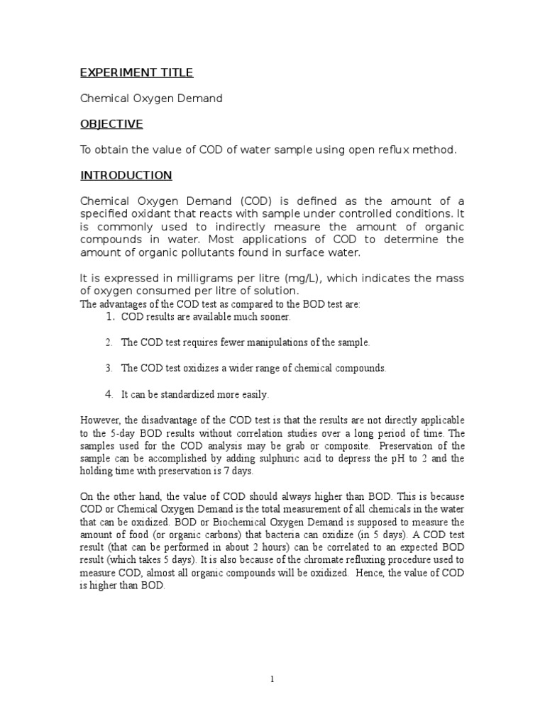 Lab 4 - Cod Test | PDF | Chemical Substances | Physical Sciences