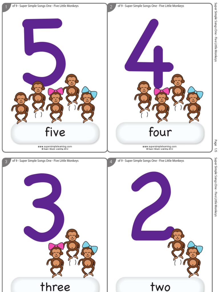 Five Little Monkeys Pdf Pdf