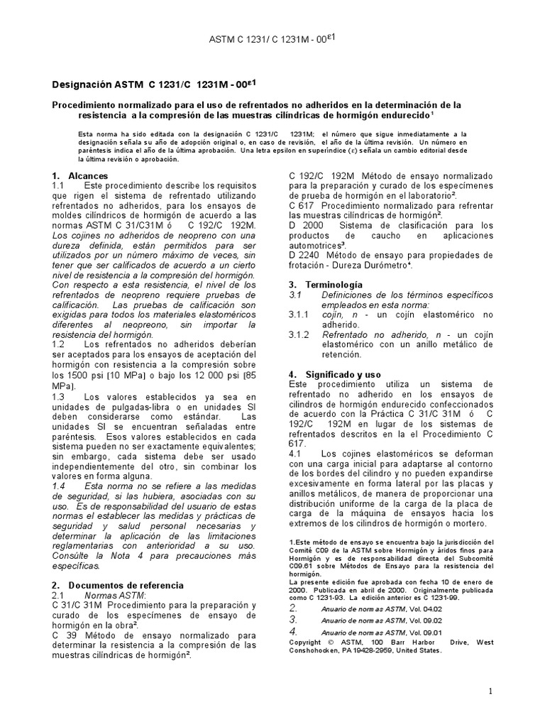 ASTM C 1231-00e1v.02 | PDF | Aluminio | Dureza