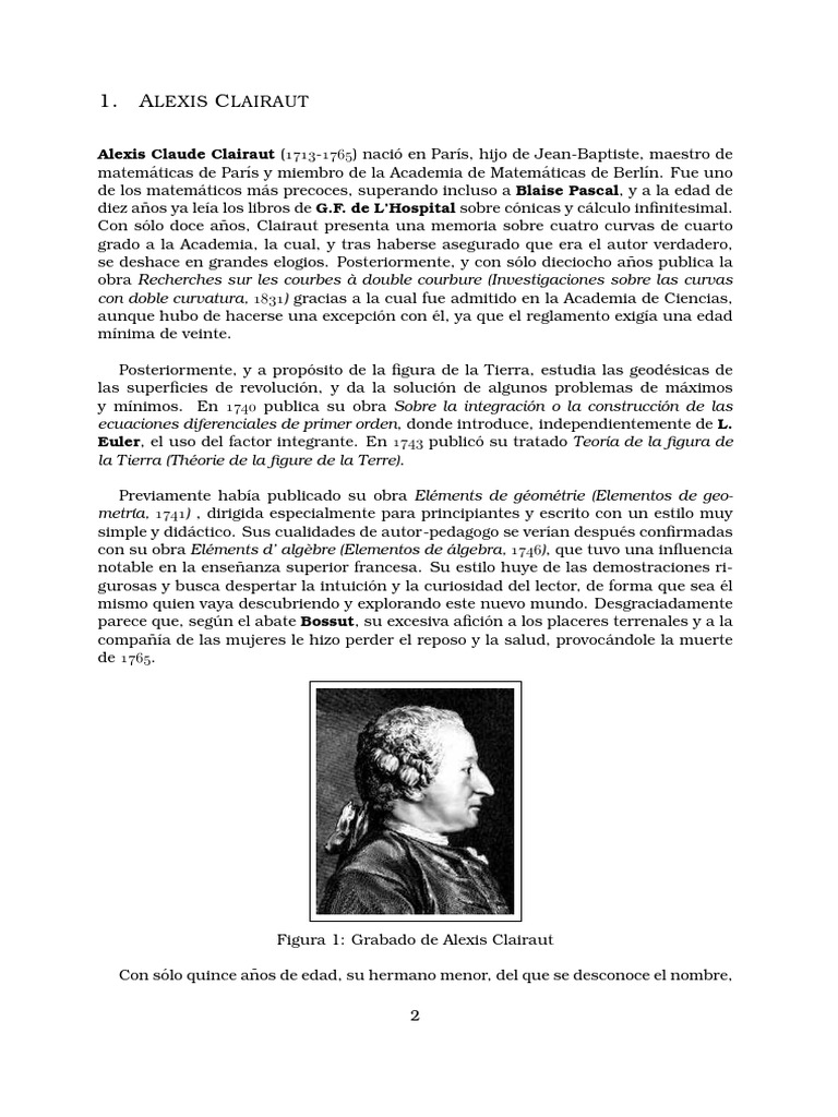 Clairaut PDF | PDF | Física | Enseñanza de matemática