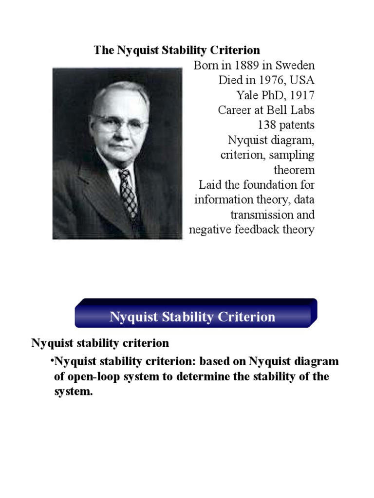 An In-Depth Analysis of Harry Nyquist's Pioneering Work on System ...
