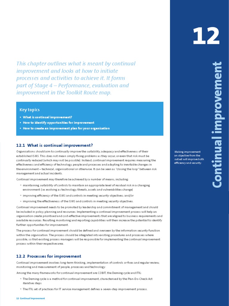Continual Improvement | PDF | Information Security | Vulnerability (Computing)