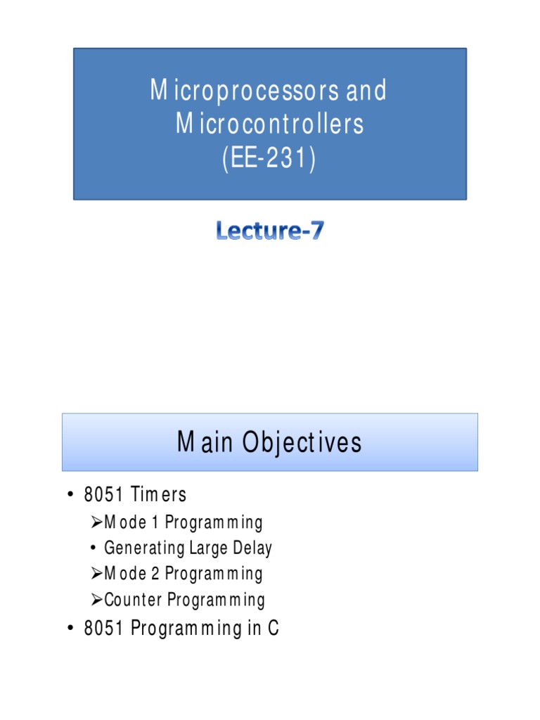Microprocessors and Microcontrollers (EE-231) | PDF | Integer (Computer Science) | Data Type