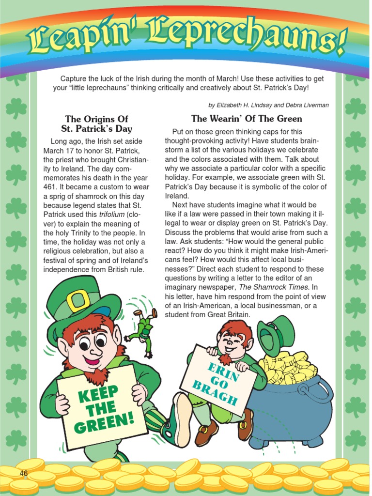 St. Patrick's Day Classroom Ideas | PDF | Social Science | Travel