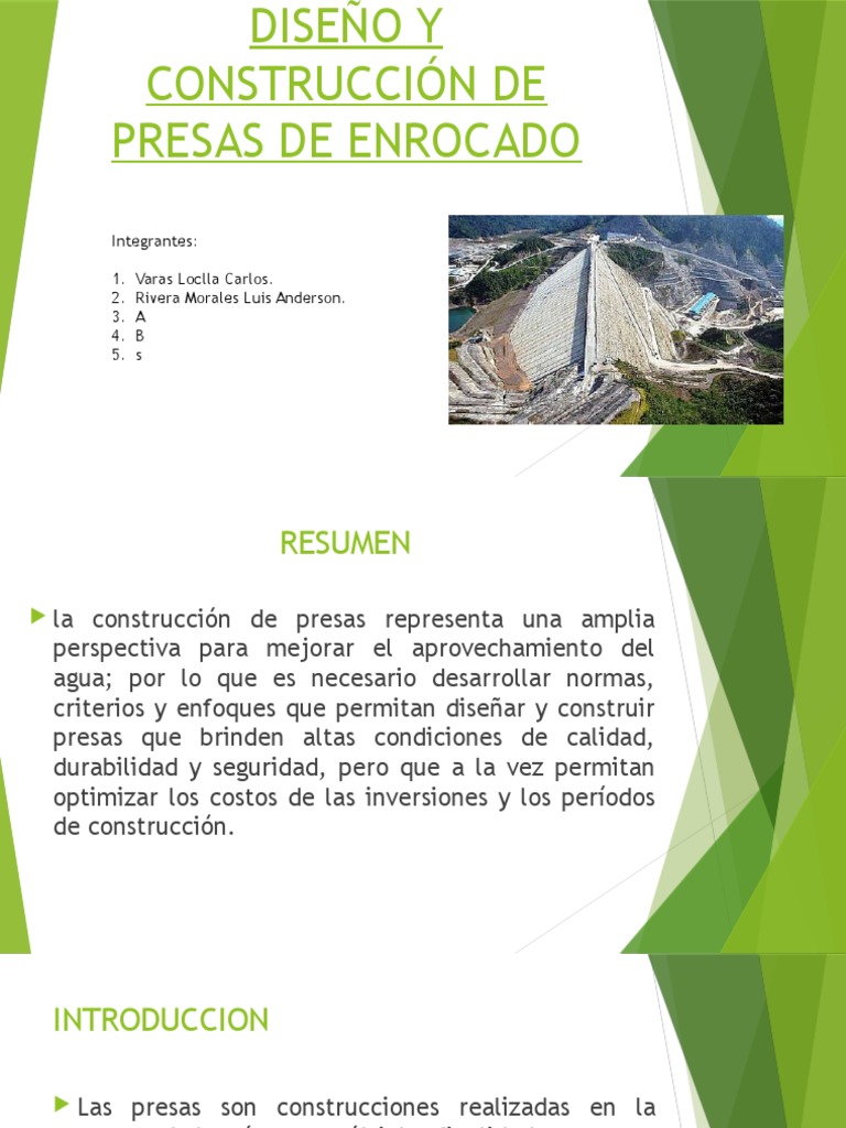 Diseño de Presas de Enrocado | PDF | Represa | Ingeniería geotécnica