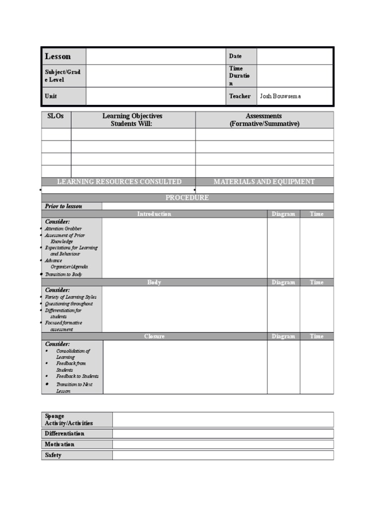 Hybrid Lesson Plan | PDF